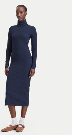 Tommy Jeans Strickkleid Bodycon DW0DW23320 Dunkelblau Slim Fit