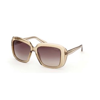 Guess Femme, Accessoires, Beige, Taille: 55 MM Lunettes de soleil carr&eacute;es