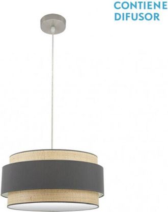 Fabrilamp Fabrilamp - H&auml;ngeleuchte Modell Kandy 2xE27 Natur/Grau Dimmbar