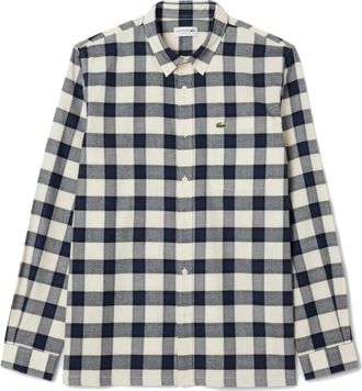 Lacoste Homme, Chemises, Bleu, Taille: 2XL Chemise &agrave; Carreaux &Eacute;cossais en Flanelle Coupe Standard