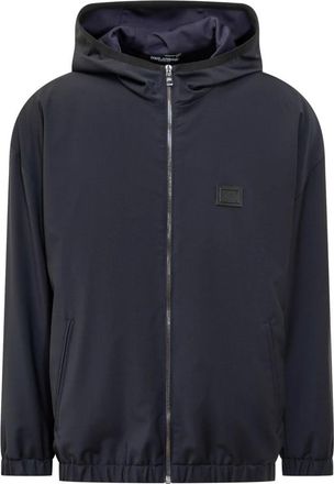 Dolce & Gabbana Homme, Vestes, Bleu, Taille: M Veste &agrave; capuche &agrave; manches longues