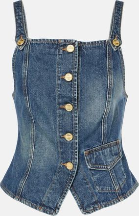 Ganni Top aus Denim