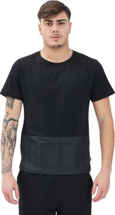 GCDS Gcds, Homme, Tops, Noir, Taille: XL Band Logo Nylon Regular T-Shirt