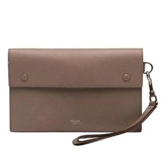 Celine Pre-owned Sac &agrave; Main en Cuir Grain&eacute; - Femme - Pre-owned - Brun - Taille: ONE Size