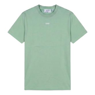 Off-white Homme, Tops, Vert, Taille: XS T-shirt doux et l&eacute;ger