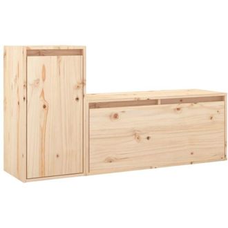vidaXL Meubles tv 2 pcs Bois massif de pin Vidaxl