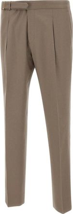 BRIGLIA 1949 Homme, Pantalons, Brun, Taille: XS Pantalon en Flanelle de Laine et Cachemire