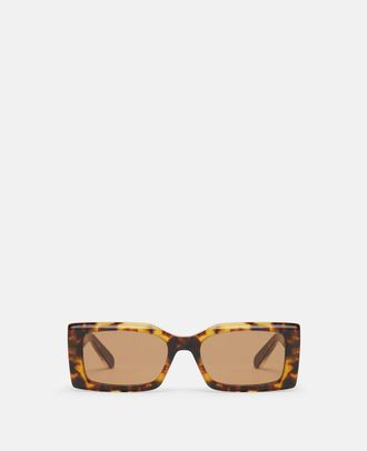 Stella McCartney Logo-Engraved Rectangular Sunglasses