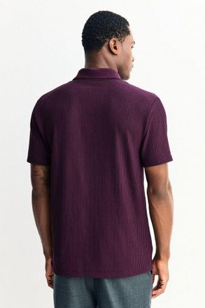 Next Poloshirt Strukturiertes, smartes Poloshirt mit RV-Kragen (1-tlg)