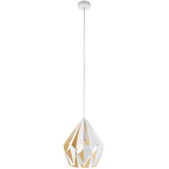Eglo Suspension Carlton 1 - Blanc & Or