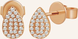 Leaf Ohrstecker Drops Aus 18 Karat Rosegold Mit Diamanten rosegold