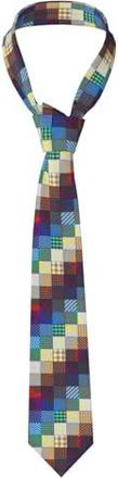 Generic Cravates Homme Patchwork Couleurs &Agrave; Carreaux Color&eacute;es R&eacute;glable Tie Classique Cravate DAffaires Pour C&eacute;l&eacute;brations F&ecirc;te Travail
