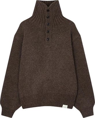 Man On The Boon. pull à col montant - Marron