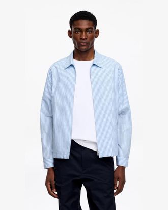 Arket Harrington-Jacke Aus Popeline -Wei&szlig;