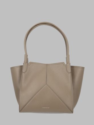 Victoria Beckham Calf Leather Tote Bag - Beige
