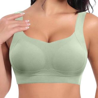 Generic Soutien Gorge Invisible Soutien Gorge sans Armature Brassiere Femme sans Armature De Classique Fermeture Devant Zip Seamless Soutien Doux Tissu Extens