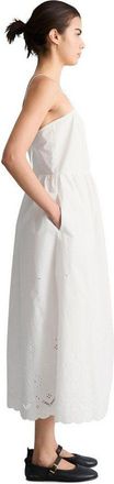 Marc O'Polo Denim Midikleid mit Broderie Anglaise