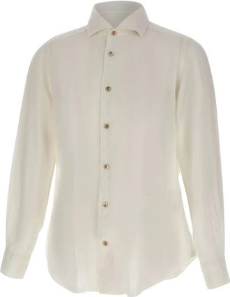 Eleventy Homme, Chemises, Blanc, Taille: 2XL Chemise en lin