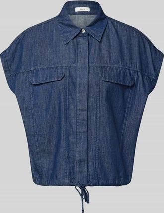 OPUS Regular Fit Kurzarmbluse aus reiner Baumwolle Modell Fulisma