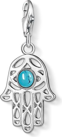 Thomas Sabo Thomas Sabo Damen Charm-Anhänger Fatimas Hand Türkis Charm Club 925 Sterling Silber 1052-404-17