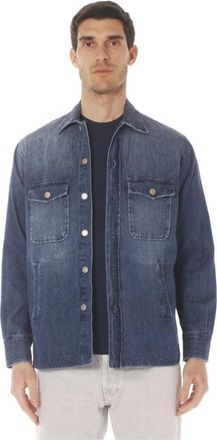Tintoria Mattei Homme, Chemises, Bleu, Taille: 2XL Veste en jean en coton