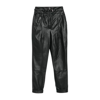 Nili Lotan Shon Lederhose - - Trousers - Damen - Schwarzk - XS