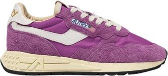 Autry Femme, Chaussures, Violet, Taille: 35 EU Femme Reelwind Course Nylon Daim Baskets