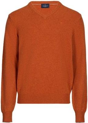 Hackett Gerader Wollpullover mit V-Ausschnitt - Beige