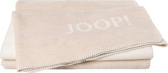 Joop Wohndecke Uni-Doubleface Baumwollmischung Creme/Natur Größe 150x200 cm