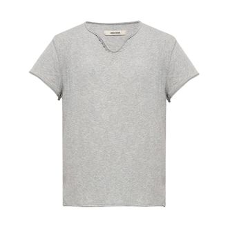 Zadig&Voltaire T-shirt &agrave; manches courtes Monastir - Homme - Tops - Gris - Taille: XL