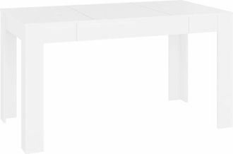 vidaXL Vidaxl - Table à manger Blanc 140x74,5x76 cm Bois dingénierie