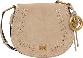 Michael Kors Sac besace moyen Josie en daim surpiqu&eacute; - Femme - Sacs - Brun - Taille: ONE Size
