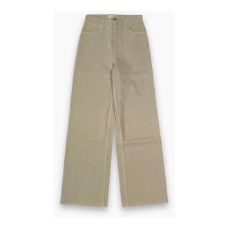 Laneus Femme, Pantalons, Beige, Taille: 34 FR Stucco Straight Pantalons