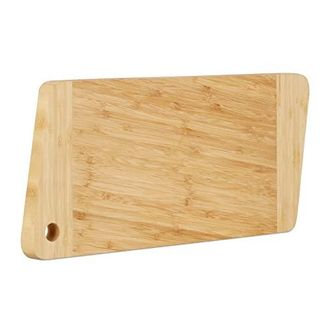 Relaxdays 10022151 Planche &agrave; D&eacute;couper en Bambou, Naturel, 18 x 38 x 2 cm