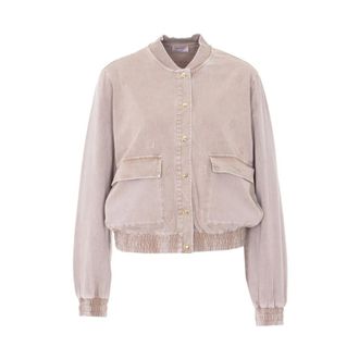 Liu Jo Femme, Vestes, Beige, Taille: 42 FR Faded Jersey Jacket