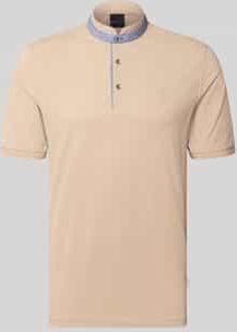Bugatti Slim Fit Poloshirt mit Stehkragen