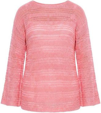 Angel Of Style Strickpullover Pullover Boxy Fit Lochstrick Langarm