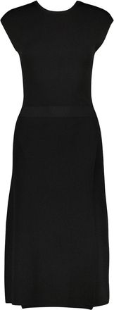 Yves Salomon Gestricktes Wickelkleid - Schwarz