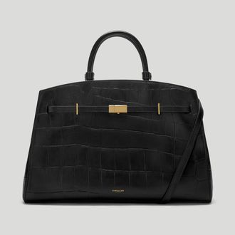 DeMellier The Hudson Noir Effet Croco Large DeMellier