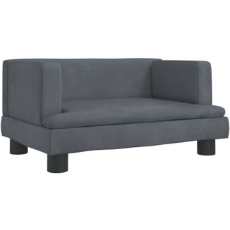 vidaXL Kindersofa Dunkelgrau 60x40x30 cm Samt Vidaxl