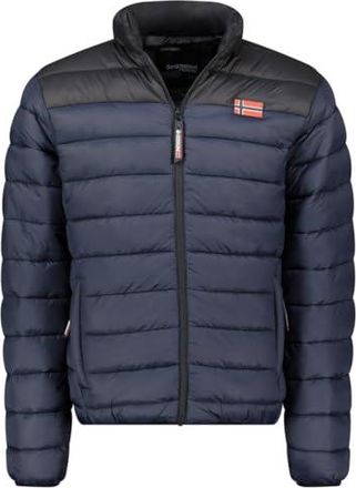 Geographical Norway Amigoclerc Men Basic Marine Xl - Doudoune Chaude Matelassee Homme Automne Hiver - Veste Manteau Chaud - Blouson Coupe Vent Manches Longues Rembourrage