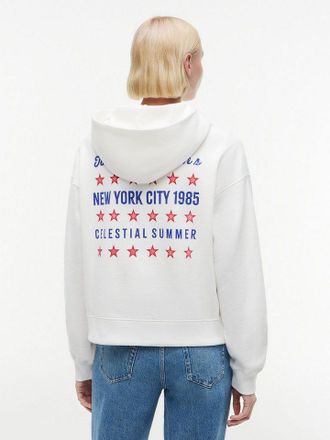 Tommy Jeans Kapuzensweatshirt TJW BXY STAR NOVELTY HWK Baumwolle, K&auml;ngurutasche, Kapuze