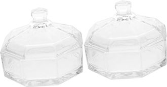 BESTONZON 2 St&uuml;ck Glas Aufbewahrungsgef&auml;&szlig;e Mit Deckel Retro Design Multifunktional F&uuml;r Haushalt Und Party