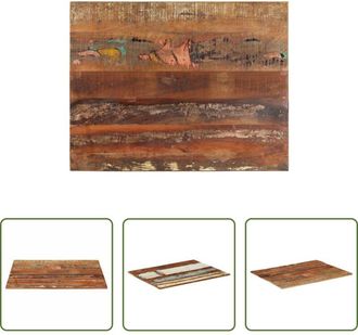 vidaXL Altholz Tischplatte - Tischplatte Rechteckig 70x90 cm 15-16 mm Altholz Massiv