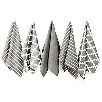 Penguin Home Premium-Geschirrtuch aus 100% Reiner Baumwolle für die Küche, Set mit 5 Küchentüchern, weiche und langlebige Küchentücher, Handtuch-Set, maschinenwasc