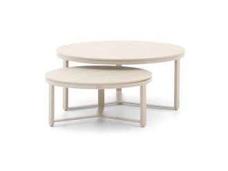 Bellagio la vita attrattiva Bellagio Ficarolo Lounge Gartentisch-Set &oslash; 85 cm (h:35 cm)/&oslash; 65 cm (h:30 cm)