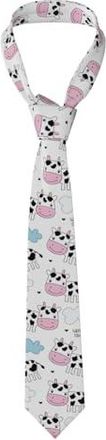 Generic Cravate Motif De Vache Heureuse Tendance Necktie Fine Cravate Pour Homme Pour Remise De Dipl&ocirc;me F&ecirc;te &Eacute;v&eacute;nements