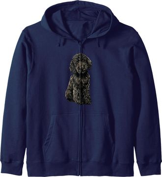 Whyitsme Design Schwarzer Pudelhund Illustration Kapuzenjacke
