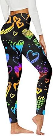 Generic Pantalon d&eacute;contract&eacute; pour femme avec imprim&eacute; coeur pour la Saint-Valentin 2026, Q, M
