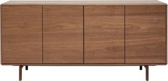 Miliboo Miliboo - Buffet vintage en bois foncé noyer 4 portes L160 cm suva